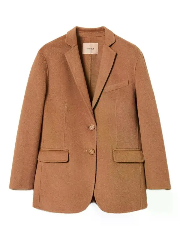 TWINSET Single-breasted Wool Coat