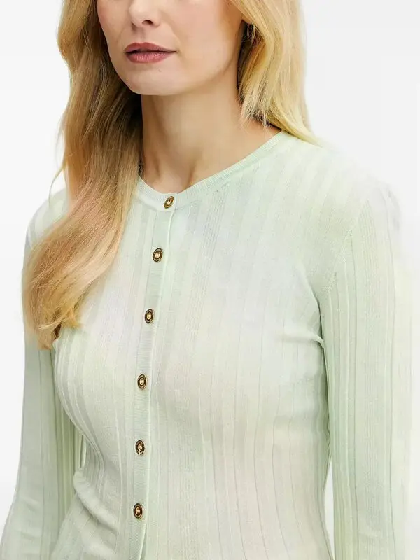 Elisabetta Franchi Ribbed Buttoned Cardigan