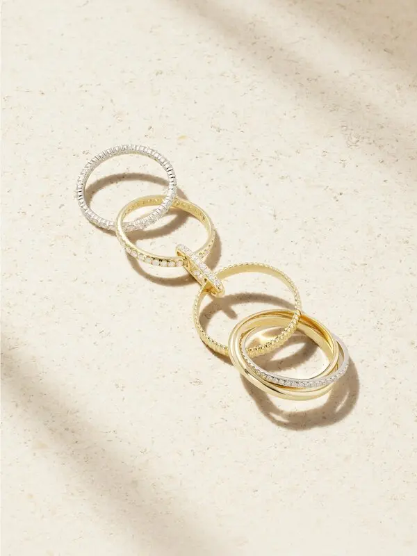 Yvonne Léon 9-karat Yellow And White Diamond Ring
