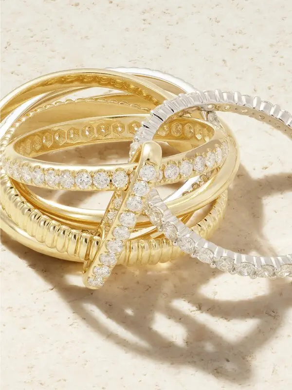 Yvonne Léon 9-karat Yellow And White Diamond Ring