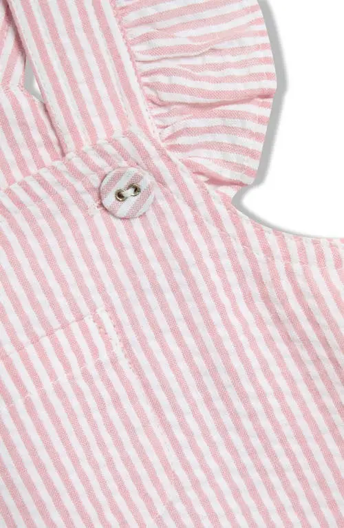 JOJO MAMAN BEBE Cotton Shirt And Overalls Set