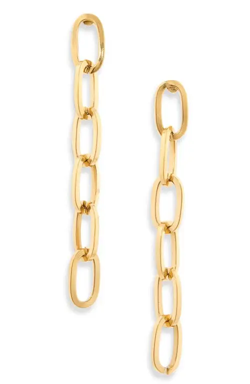 Nordstrom Paper Clip Chain Drop Earrings - Gold