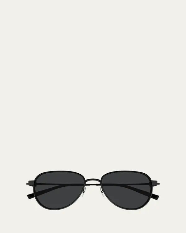 Saint Laurent Metal Aviator Sunglasses - Black