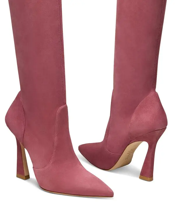 STUART WEITZMAN Ultra Vinnie 100 Boots - Dusty Berry