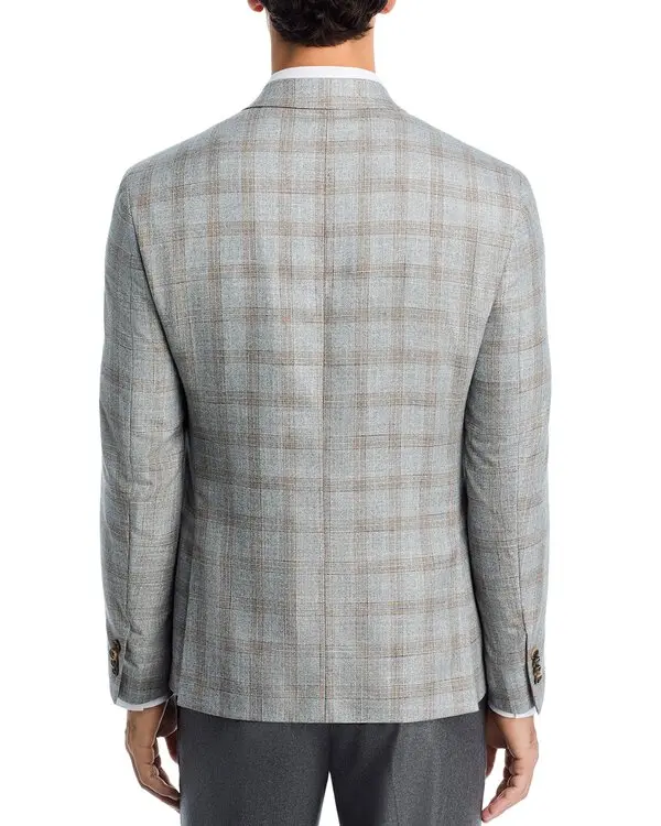 Bloomingdale'S Plaid Regular Fit Sport Coat - Grey