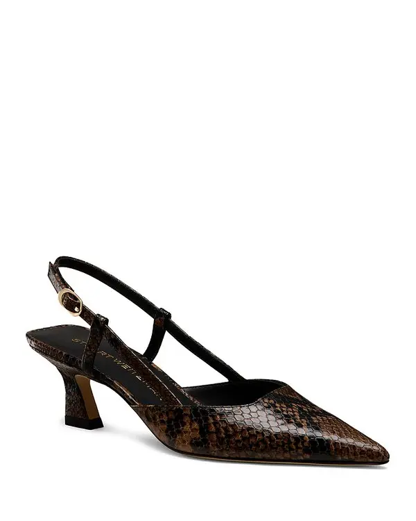 STUART WEITZMAN Vinnie 50 Slingback Pumps - Espresso