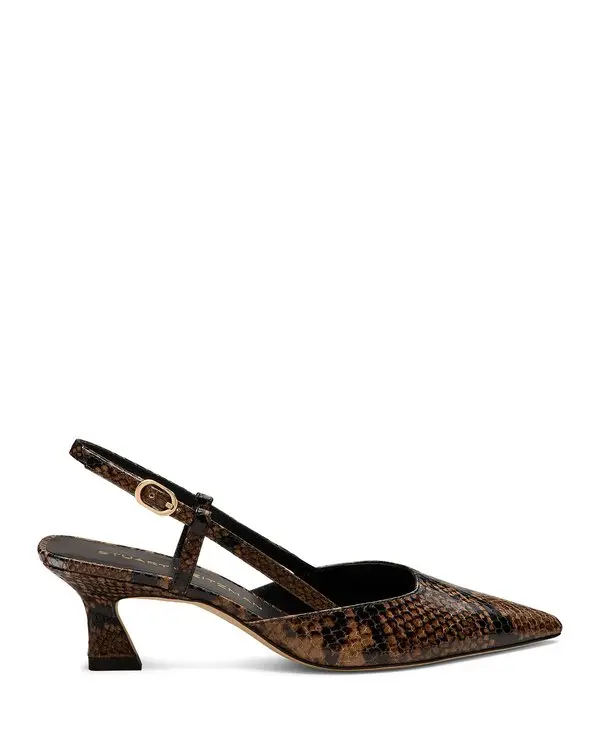 STUART WEITZMAN Vinnie 50 Slingback Pumps - Espresso