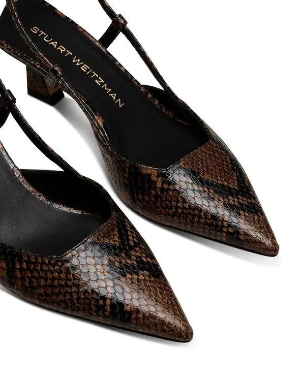 STUART WEITZMAN Vinnie 50 Slingback Pumps - Espresso