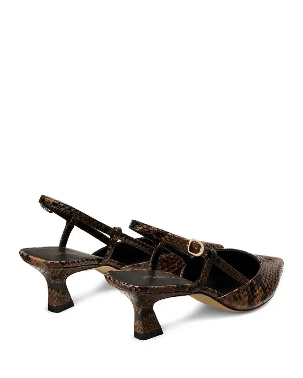 STUART WEITZMAN Vinnie 50 Slingback Pumps - Espresso