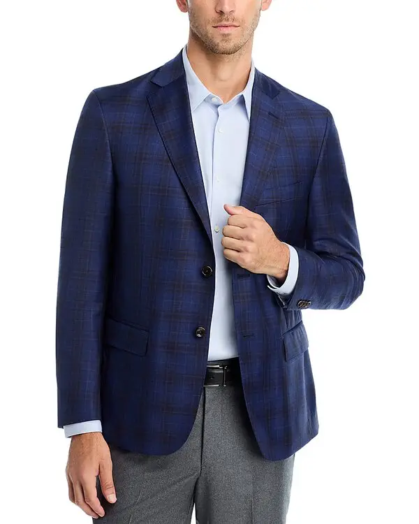 Bloomingdale'S Plaid Regular Fit Sport Coat Exclusive