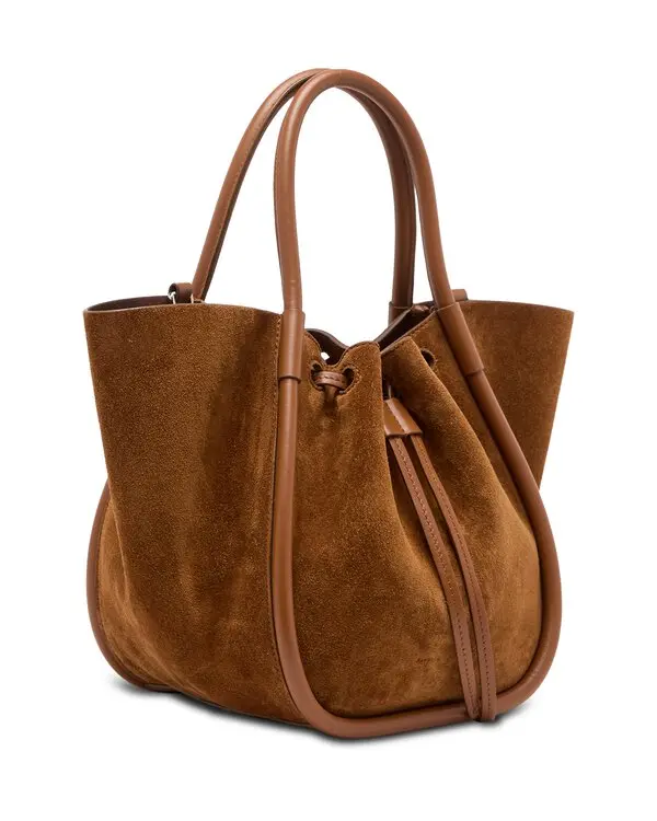 Proenza Schouler Small Ruched Suede Tote Bag - Saddle Suede