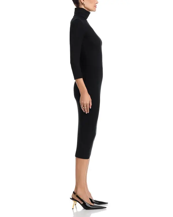 L'AGENCE Voletta Three Quarter Sleeve Turtleneck Dress