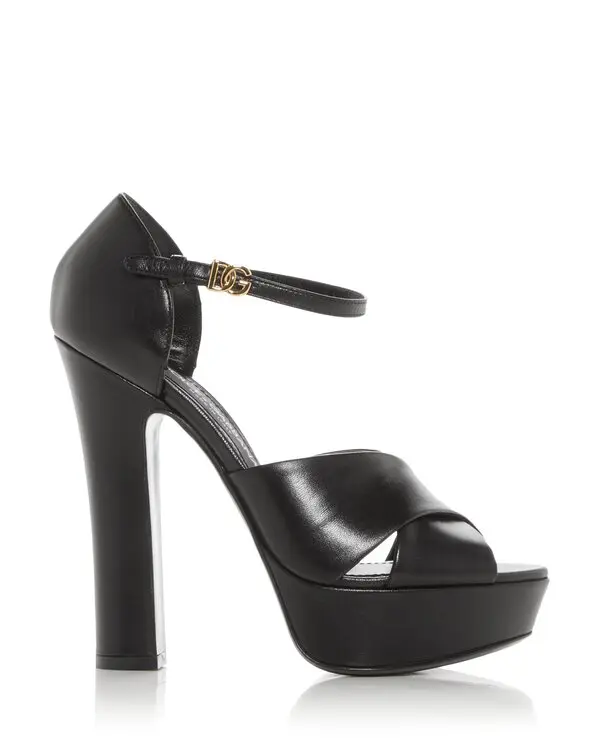 Dolce & Gabbana Platform High Heel Sandals - Black