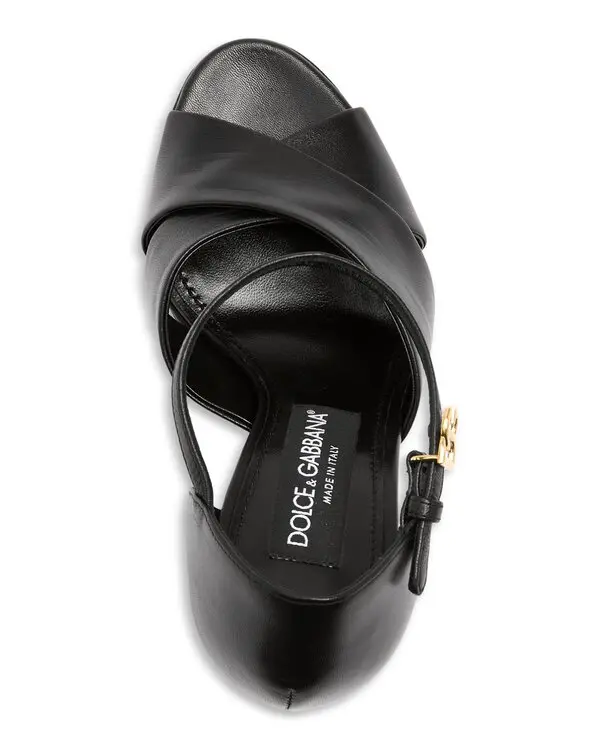 Dolce & Gabbana Platform High Heel Sandals - Black