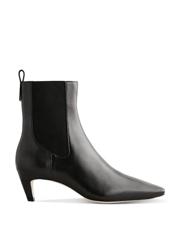 REFORMATION Roberta Ankle Boots - Black Leather