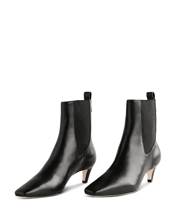 REFORMATION Roberta Ankle Boots - Black Leather