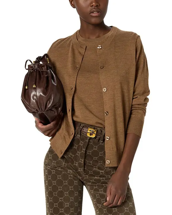 Gerard Darel Estelle Wool Cardigan - Camel