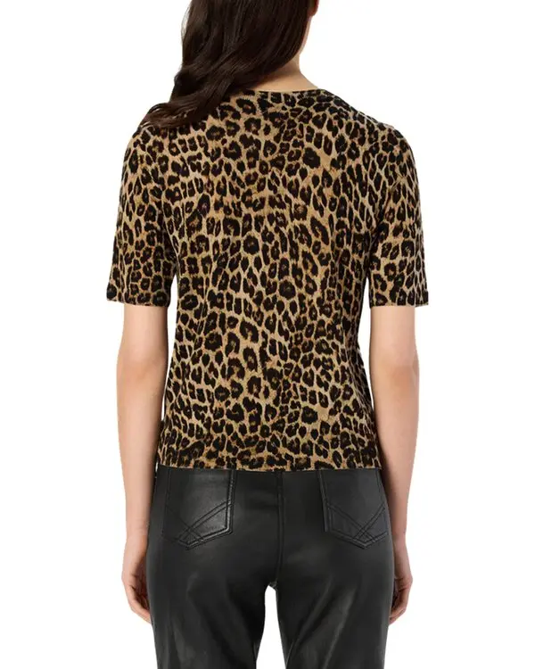 Gerard Darel Eli Wool Leopard Print Sweater