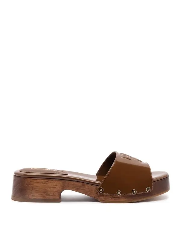 Larroude Zuzi Mule Sandals - Burnt Umber
