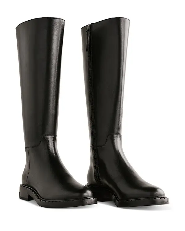REFORMATION Nancy Leather Boots - Black Leather