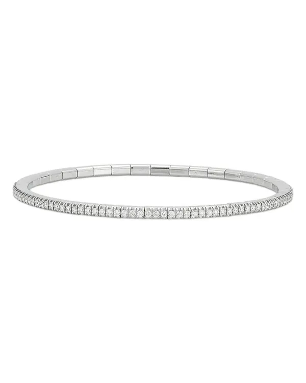 EXTENSIBLE Roberto Demeglio Diamond Tennis Stretch Bracelet - White