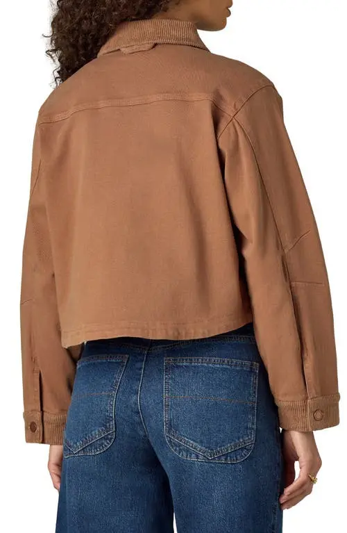 Wit & Wisdom Corduroy Collar Denim Jacket - Candied Walnut