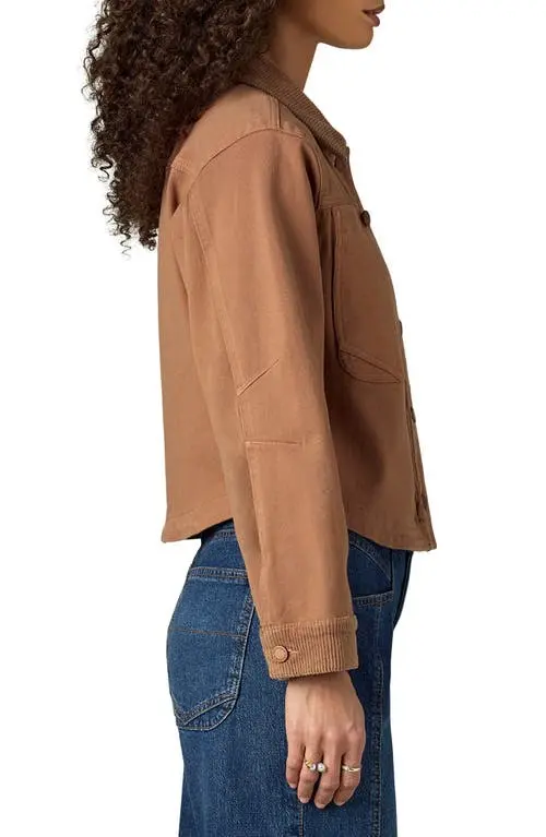 Wit & Wisdom Corduroy Collar Denim Jacket - Candied Walnut