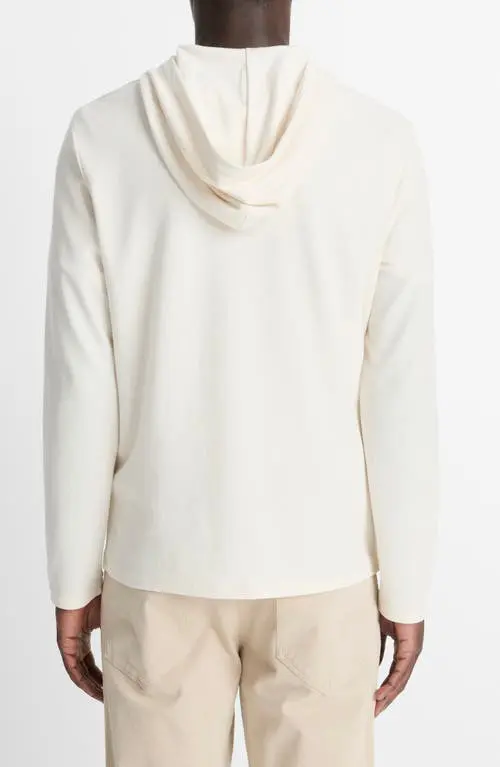Vince Pima Cotton Piqué Hoodie - Blanco