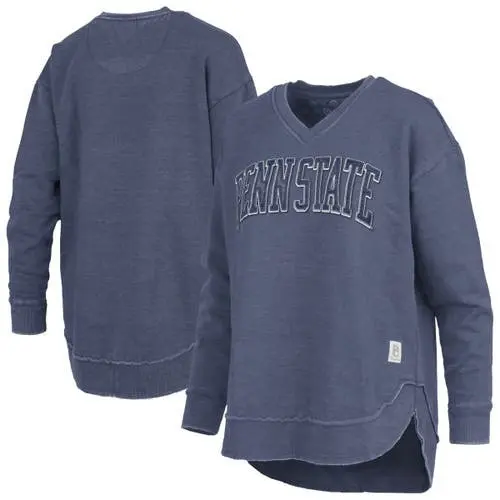 PRESSBOX Penn State Nittany Lions Westin Poncho V-neck Pullover Sweatshirt - Navy