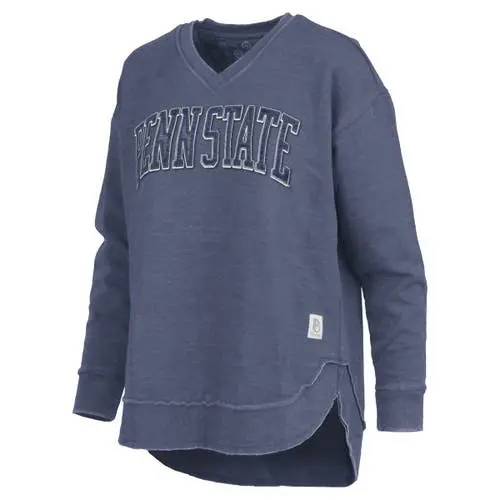 PRESSBOX Penn State Nittany Lions Westin Poncho V-neck Pullover Sweatshirt - Navy