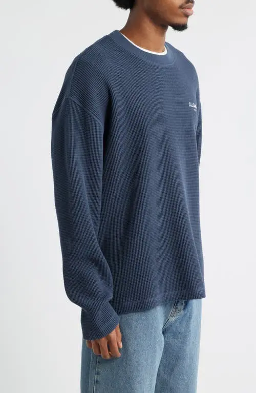 ALLSAINTS Sect Waffle Knit Sweatshirt - Moonstone Blue