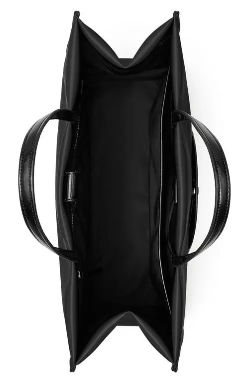 Tory Burch Ella Patent Nylon Tote - Black