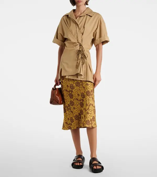 Dries Van Noten Leather Platform Sandals