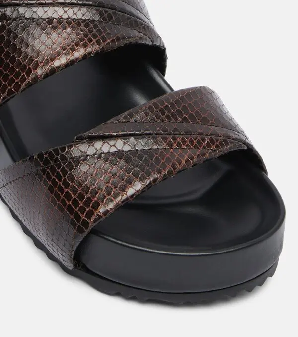 Dries Van Noten Leather Platform Sandals
