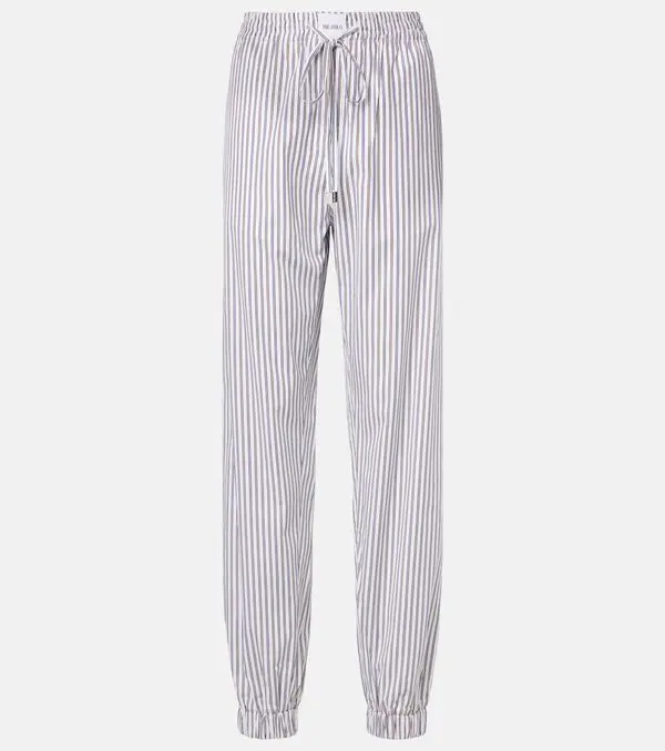 Attico Striped Cotton Sweatpants - Multicoloured