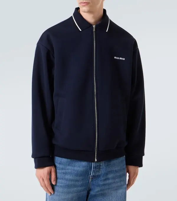 Miu Miu Logo Cotton Blouson