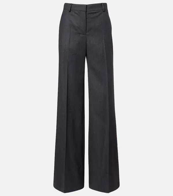 Stella McCartney Wool Flannel Wide-leg Pants