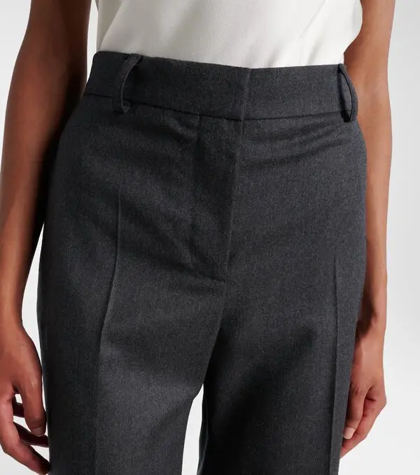 Stella McCartney Wool Flannel Wide-leg Pants