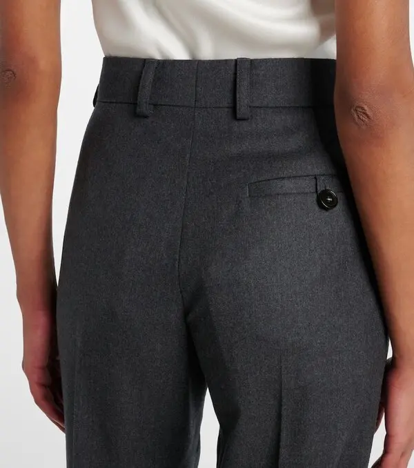 Stella McCartney Wool Flannel Wide-leg Pants