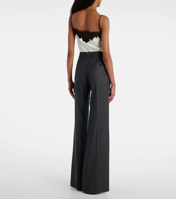 Stella McCartney Wool Flannel Wide-leg Pants