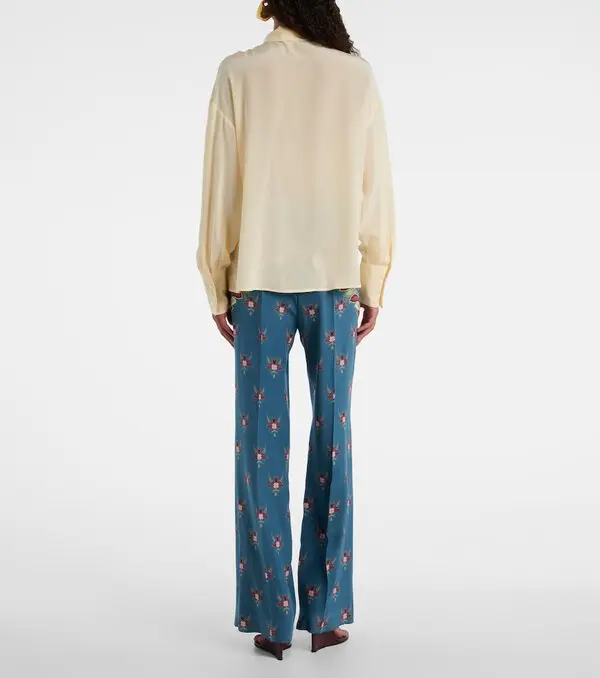 Etro Floral Silk Blouse - Yellow
