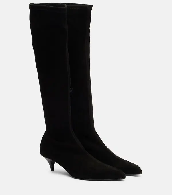 A.emery Oscar 60 Suede Knee-high Boots - Black