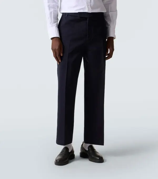 Thom Browne Cotton Twill Straight Pants
