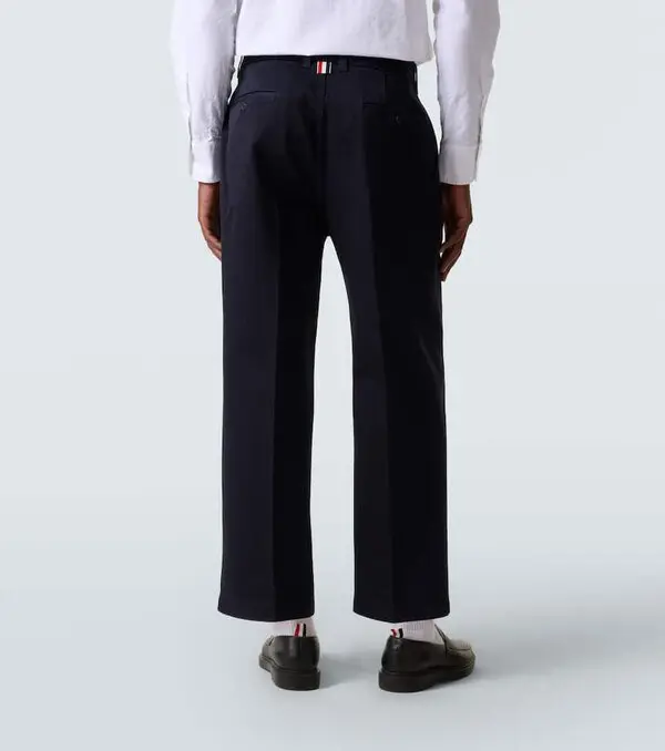 Thom Browne Cotton Twill Straight Pants