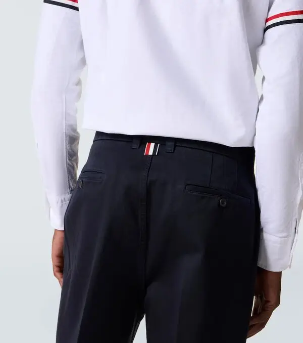 Thom Browne Cotton Twill Straight Pants