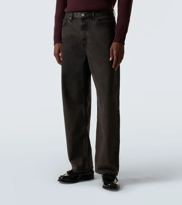 FRAME High-rise Straight Leg Jeans - Grey