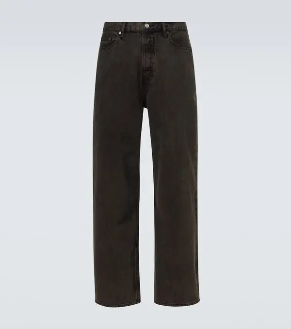 FRAME High-rise Straight Leg Jeans - Grey