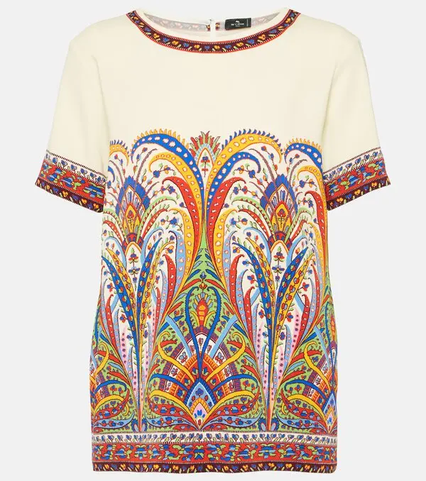 Etro Printed Viscose Blend Tank Top - Multicoloured