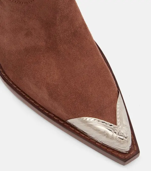 Paris Texas El Dorado Suede Cowboy Boots - Brown