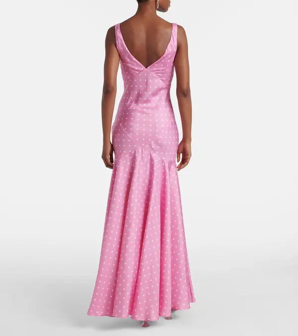 RODARTE Floral-appliqué Silk Twill Gown